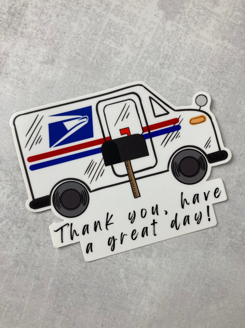 Postal Worker Sticker, Mailbox Decal Mail Carrier Thank You Postal ...