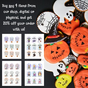 Halloween Gift Tags, Halloween Tags Printable Halloween Treat Tag ...