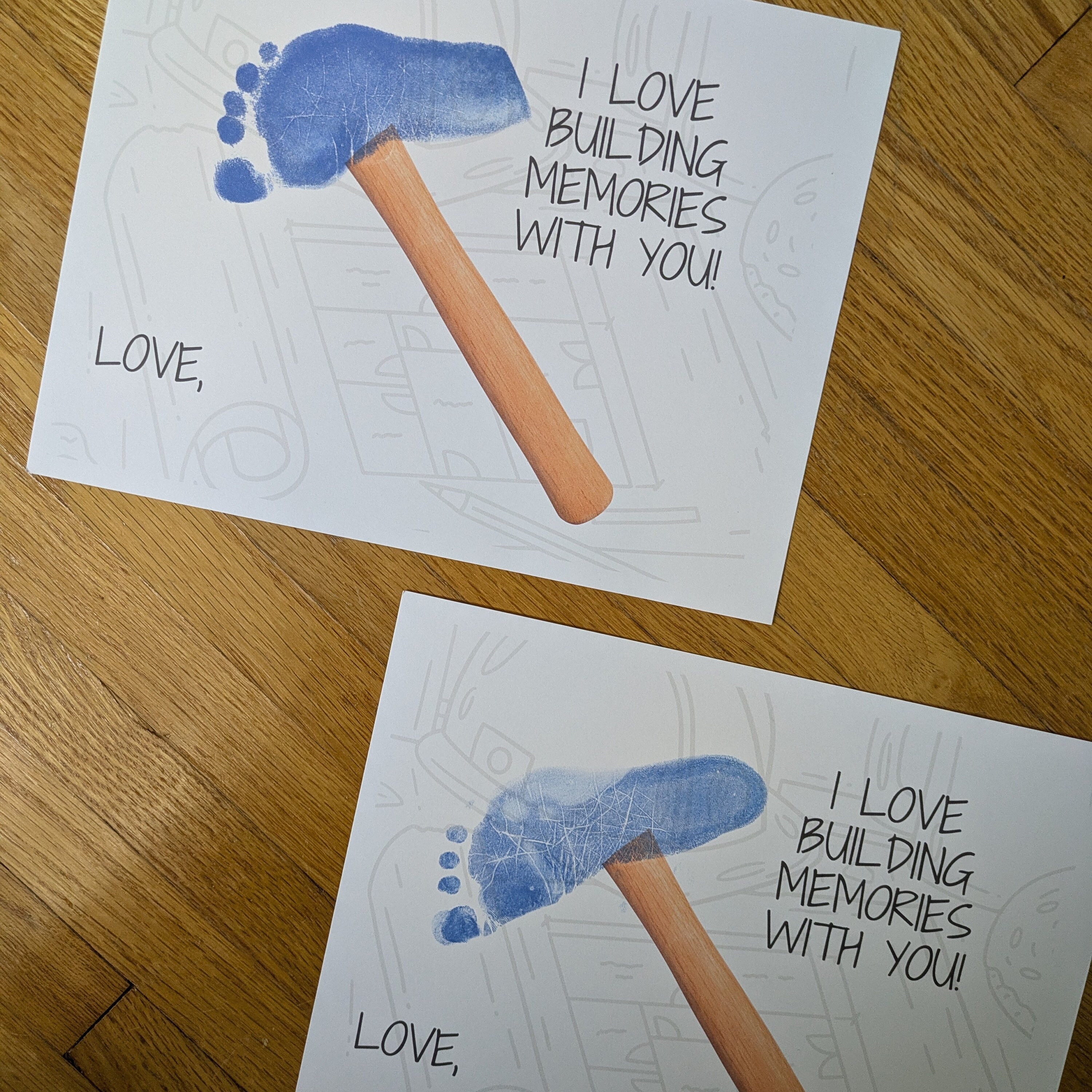 Hand Print Father's Day Card Handprint Printable Teacher Resource ...