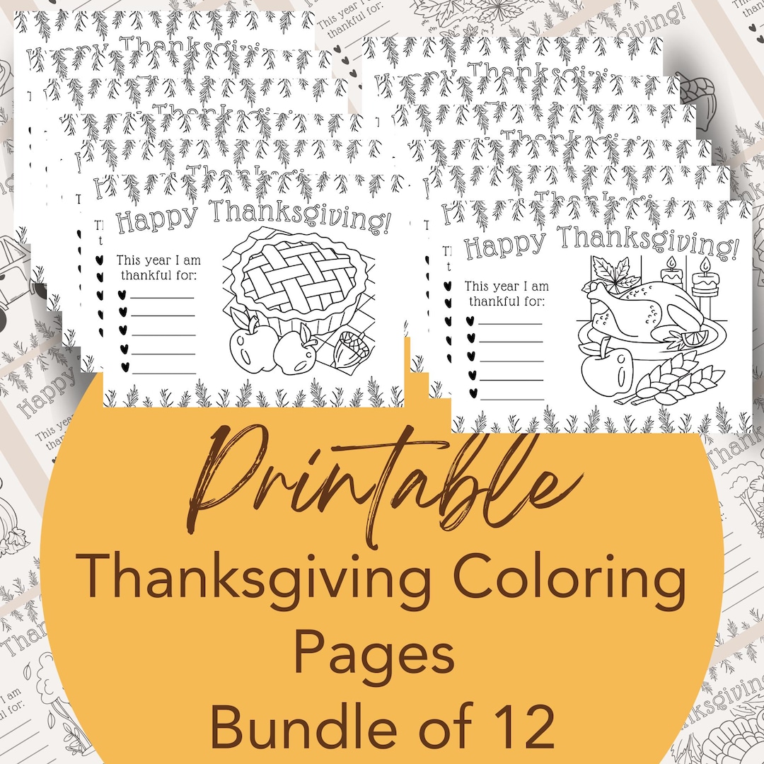 Thanksgiving Coloring Printables Thanksgiving Kids Table Teacher ...