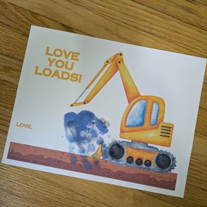 Hand Print Father's Day Construction Handmade Card Handprint Printable ...