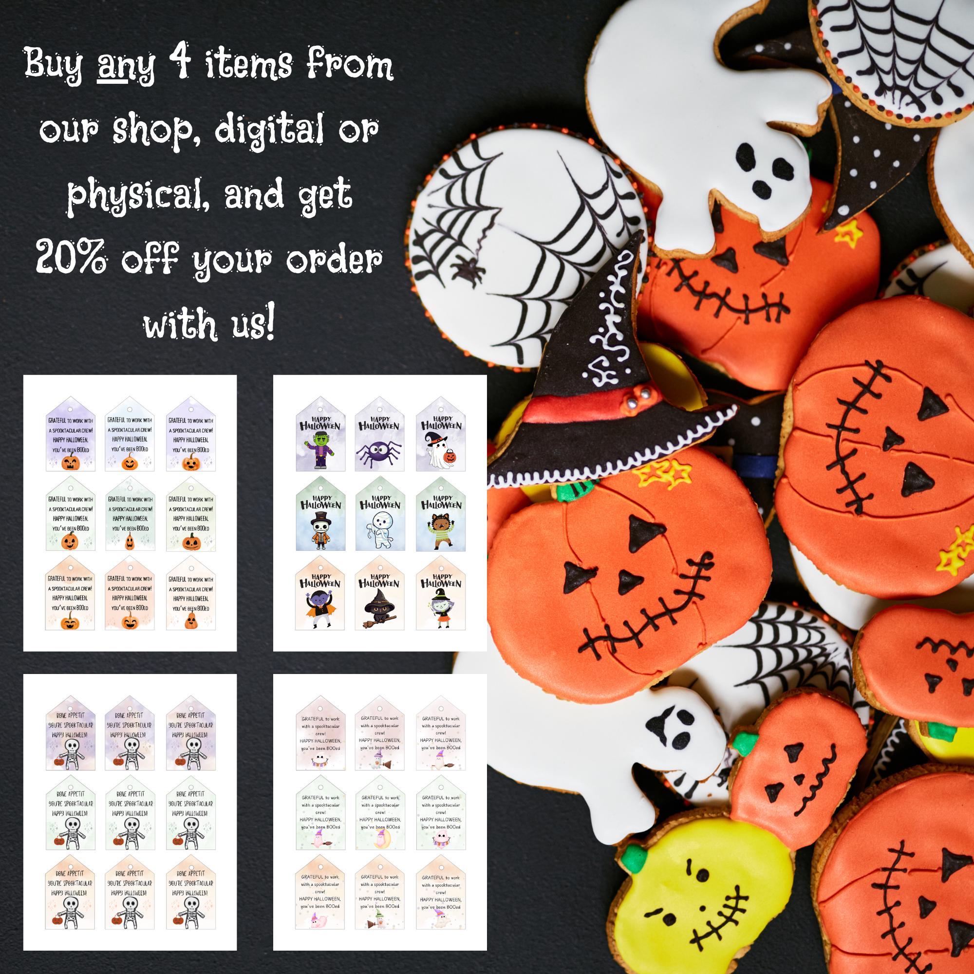 Printable Halloween Booed Game Gift Tags (digital Download) - Etsy