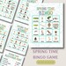 Printable Bundle Spring Bingo Game and Scavenger Hunt, Nature and Park ...