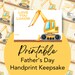 Hand Print Father's Day Construction Handmade Card Handprint Printable ...