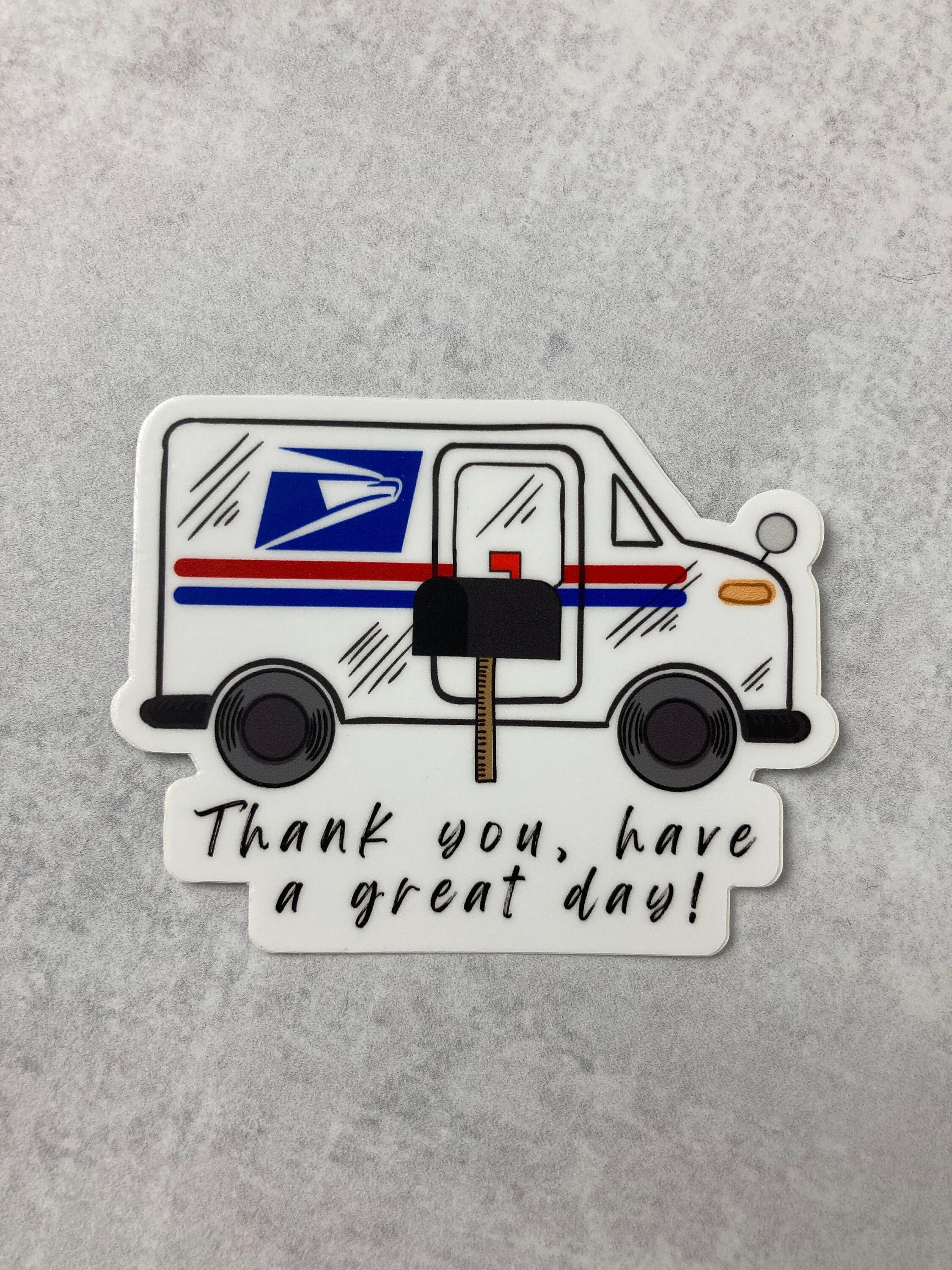 Postal Worker Sticker, Mailbox Decal, Mail Carrier Thank You, Mail Man ...