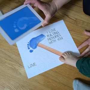 Hand Print Father's Day Construction Handmade Card Handprint Printable ...