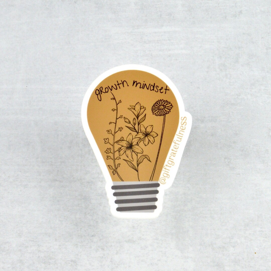 Growth Mindset Sticker Motivational Stickers Stickers for - Etsy