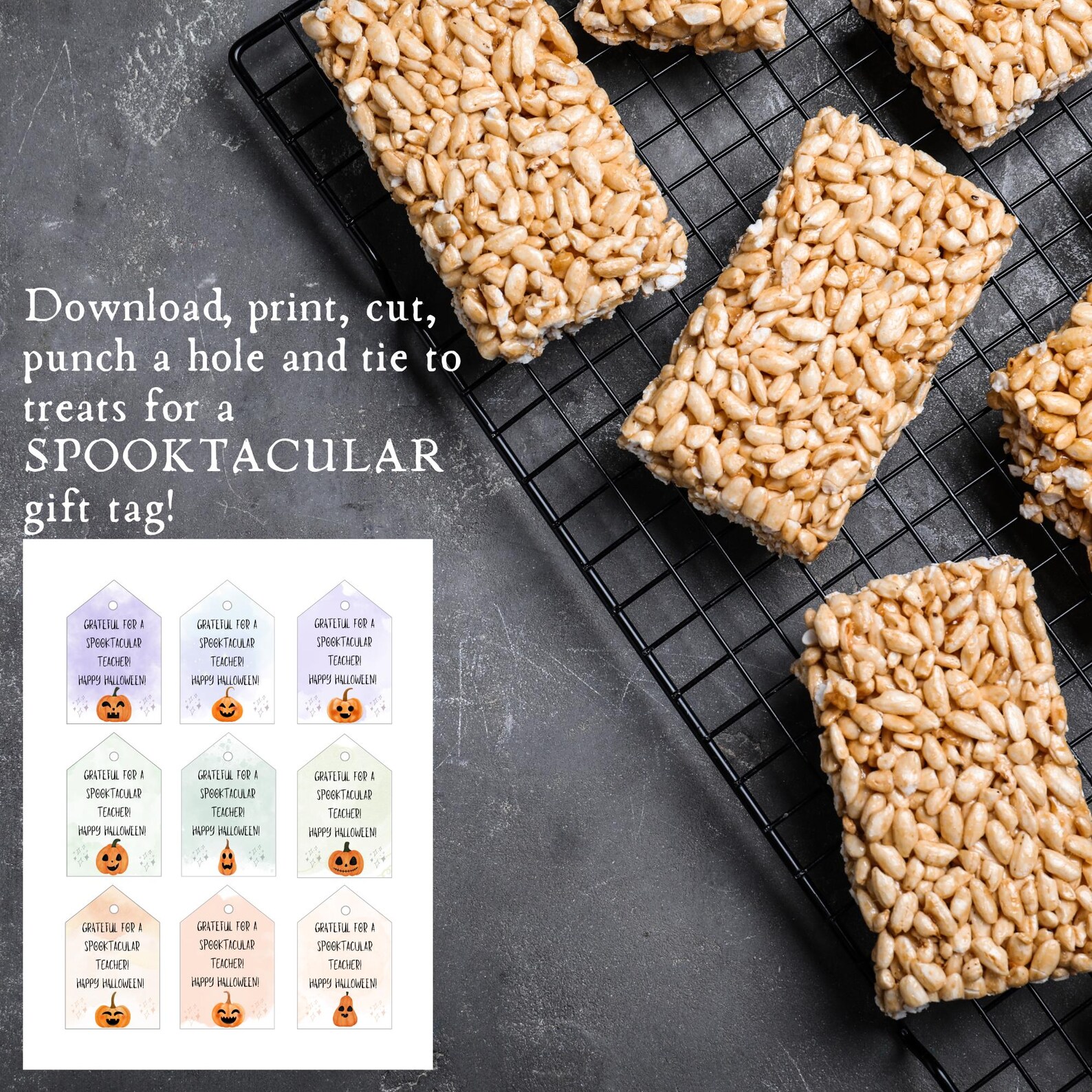 Teacher Halloween Gift Tags Printable, Bulk Teacher Gift Digital ...