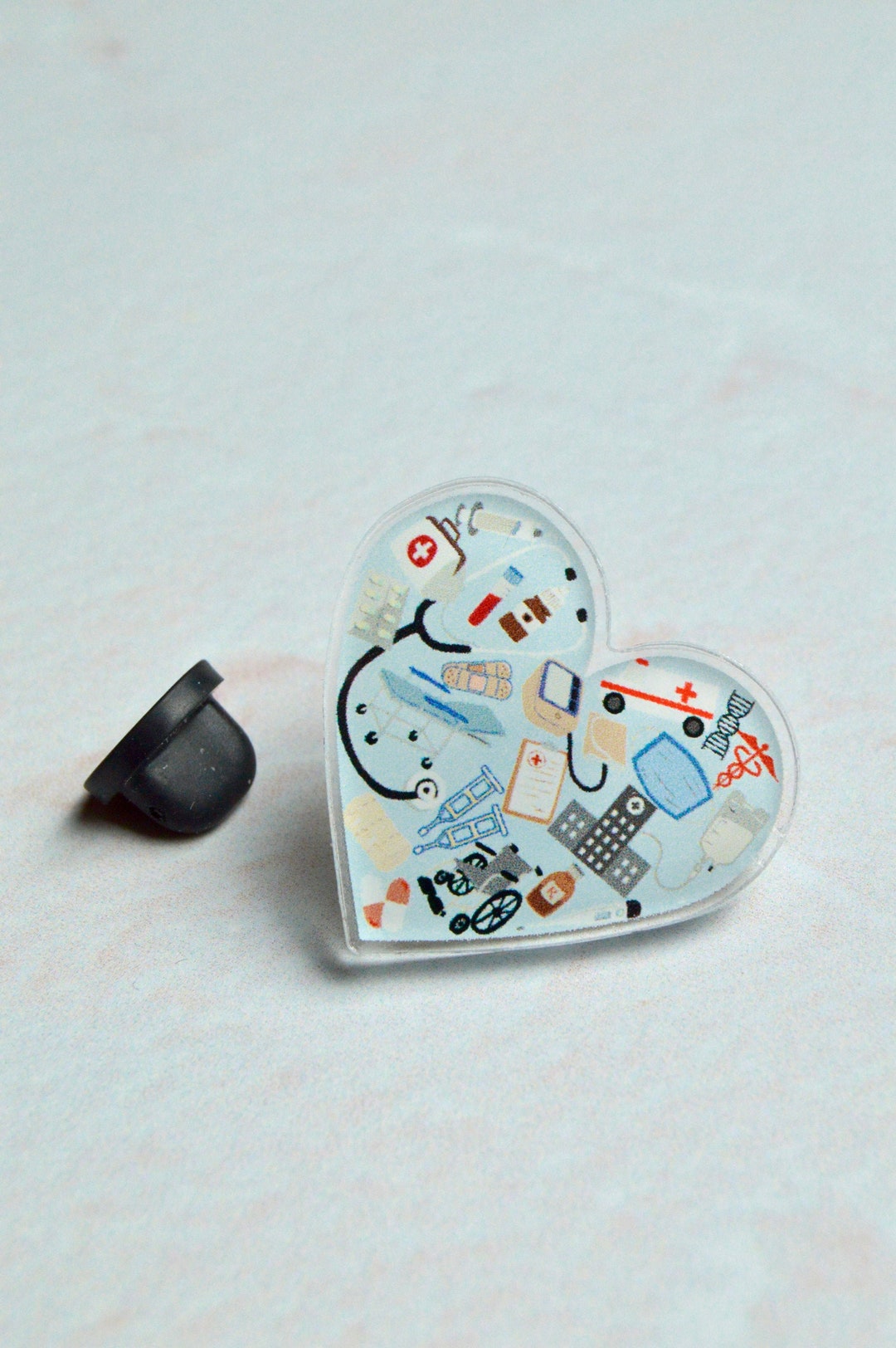 Medical Heart Pin, Nurse Appreciation Gift, Doctor Appreciation Gift ...
