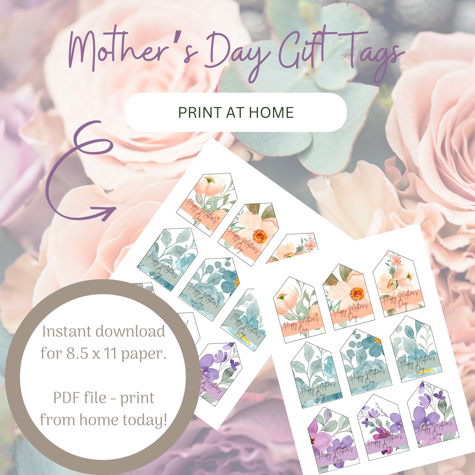 Printable Mother's Day Gift Tag for Homemade Gift Mother's Day Tag ...