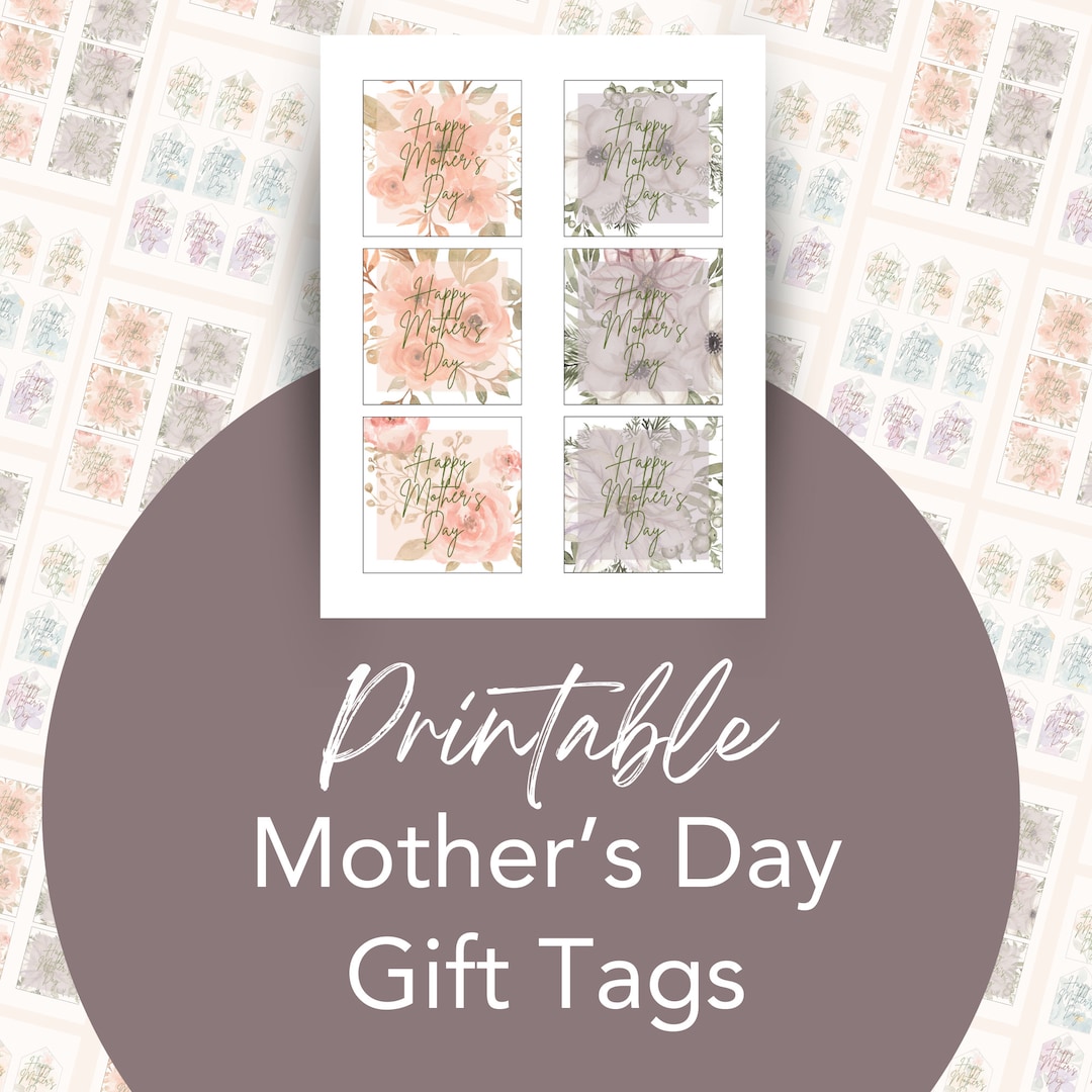 Printable Mother's Day Gift Tag, Mother's Day Tag for Homemade Gift ...
