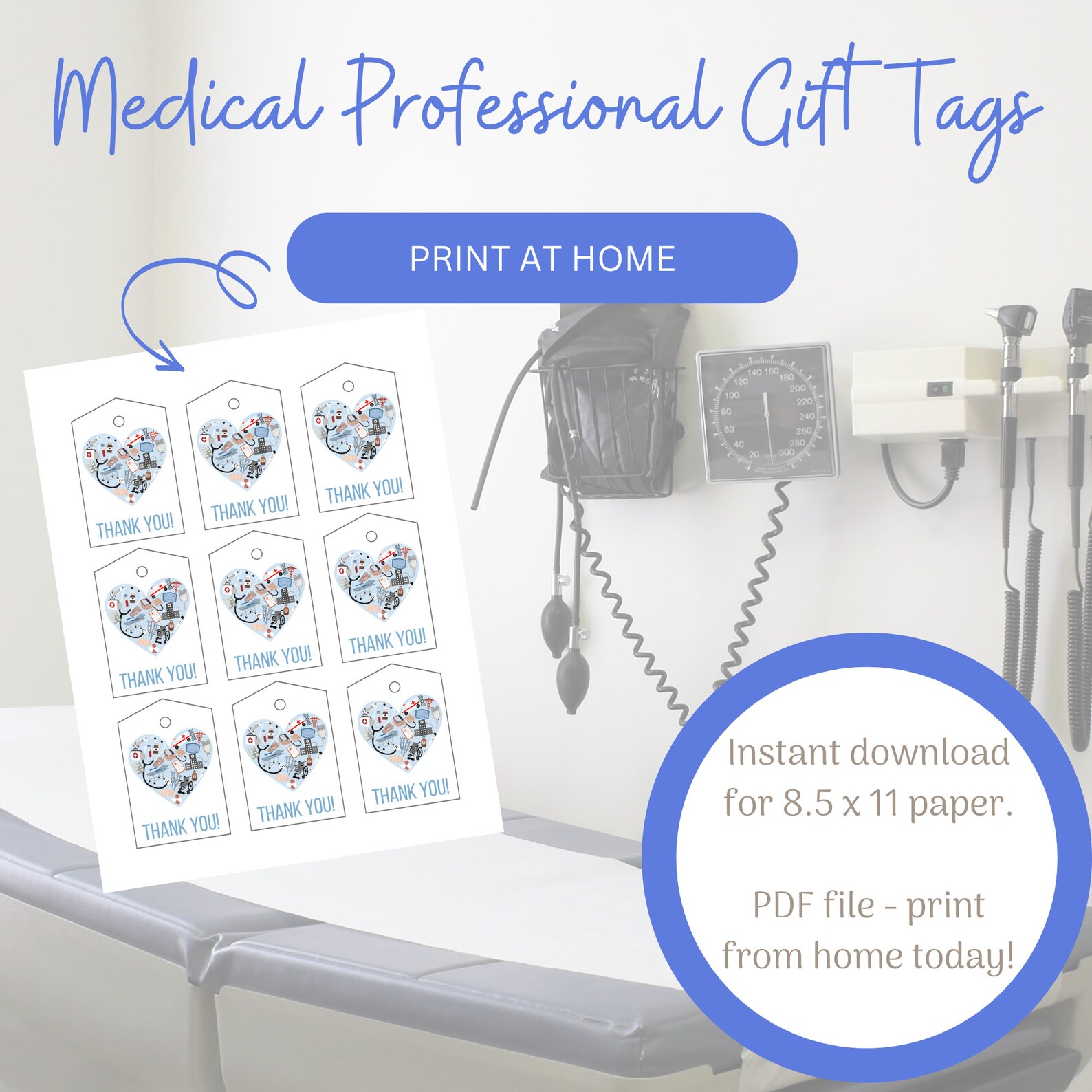 Nurse's Week Printables Gift Tag Nurse Gift Medical Office Appreciation ...