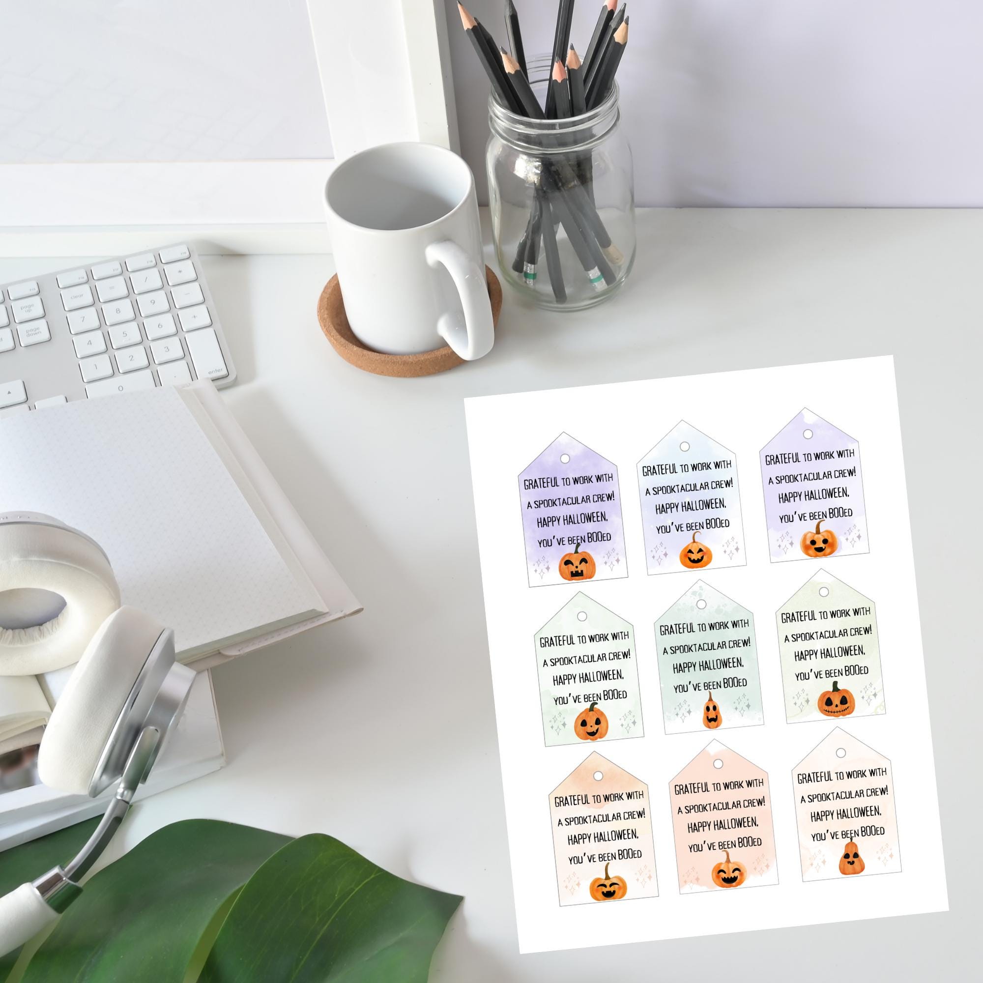 Halloween Gift Tags, Halloween Tags Printable Halloween Treat Tag ...