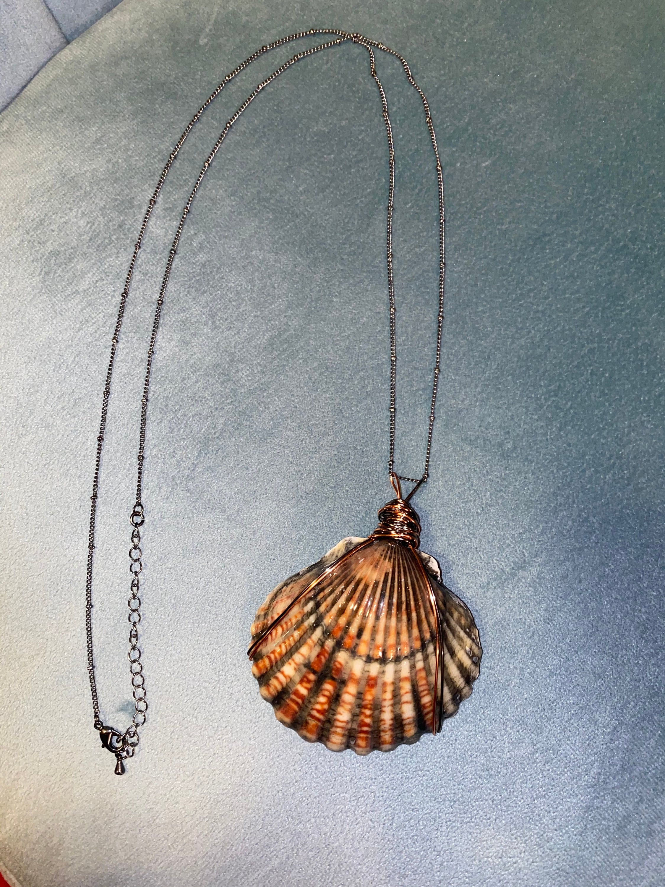Large Wire Wrapped Scallop Shell Statement Necklace - Etsy Singapore