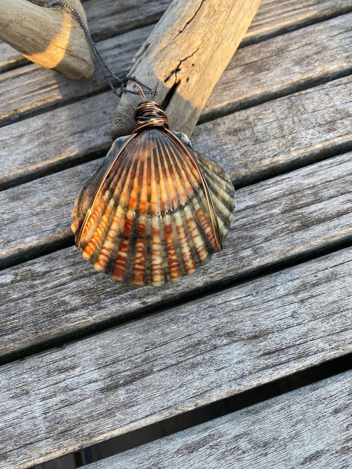 Large Wire Wrapped Scallop Shell Statement Necklace - Etsy Singapore