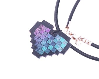 Pixel Art Pendant - Etsy
