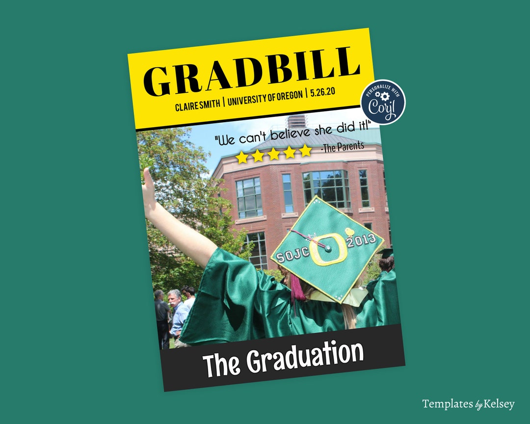 Personalized Graduation Announcement Template 5x7 | Broadway, Theatre ...