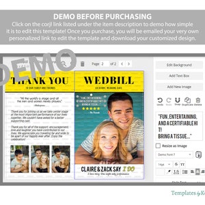 Wedding Program Template | Broadway, Theatre, Playbill-themed | Digital ...