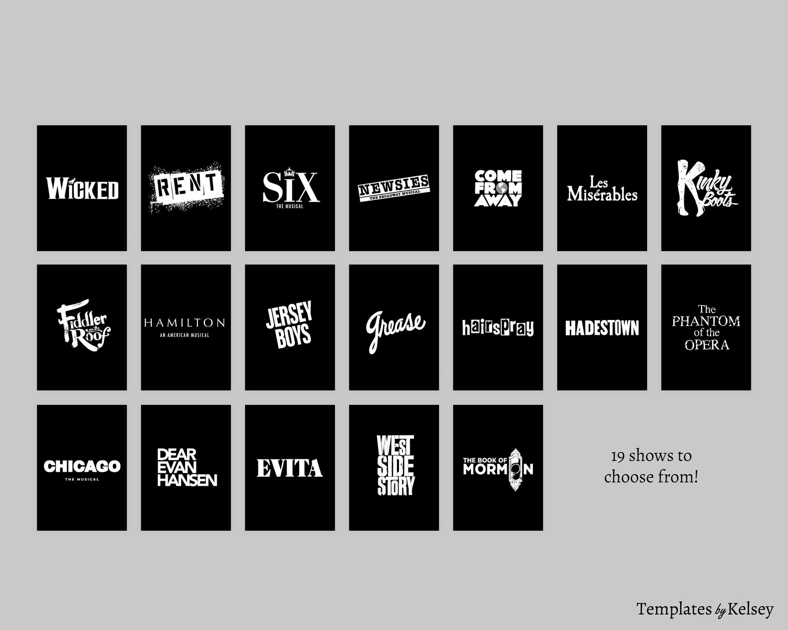 Broadway Wedding Place Cards Template - Black & White | Ticket Themed ...