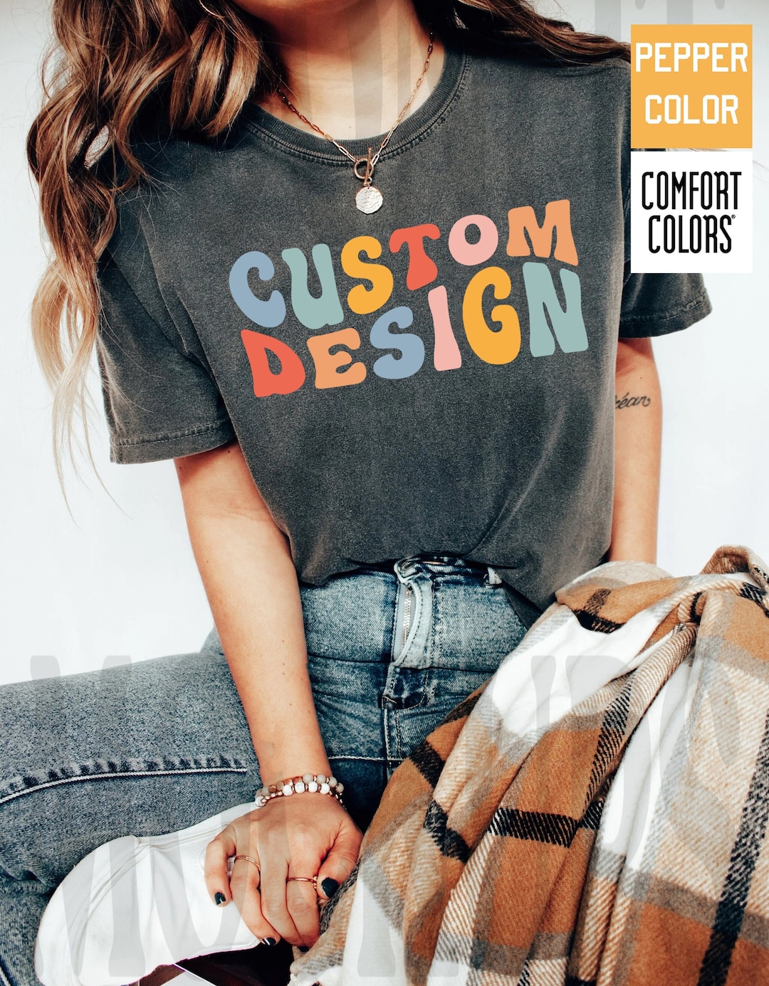 Custom Comfort Colors Shirt, Personalized Trendy Retro Custom Design ...