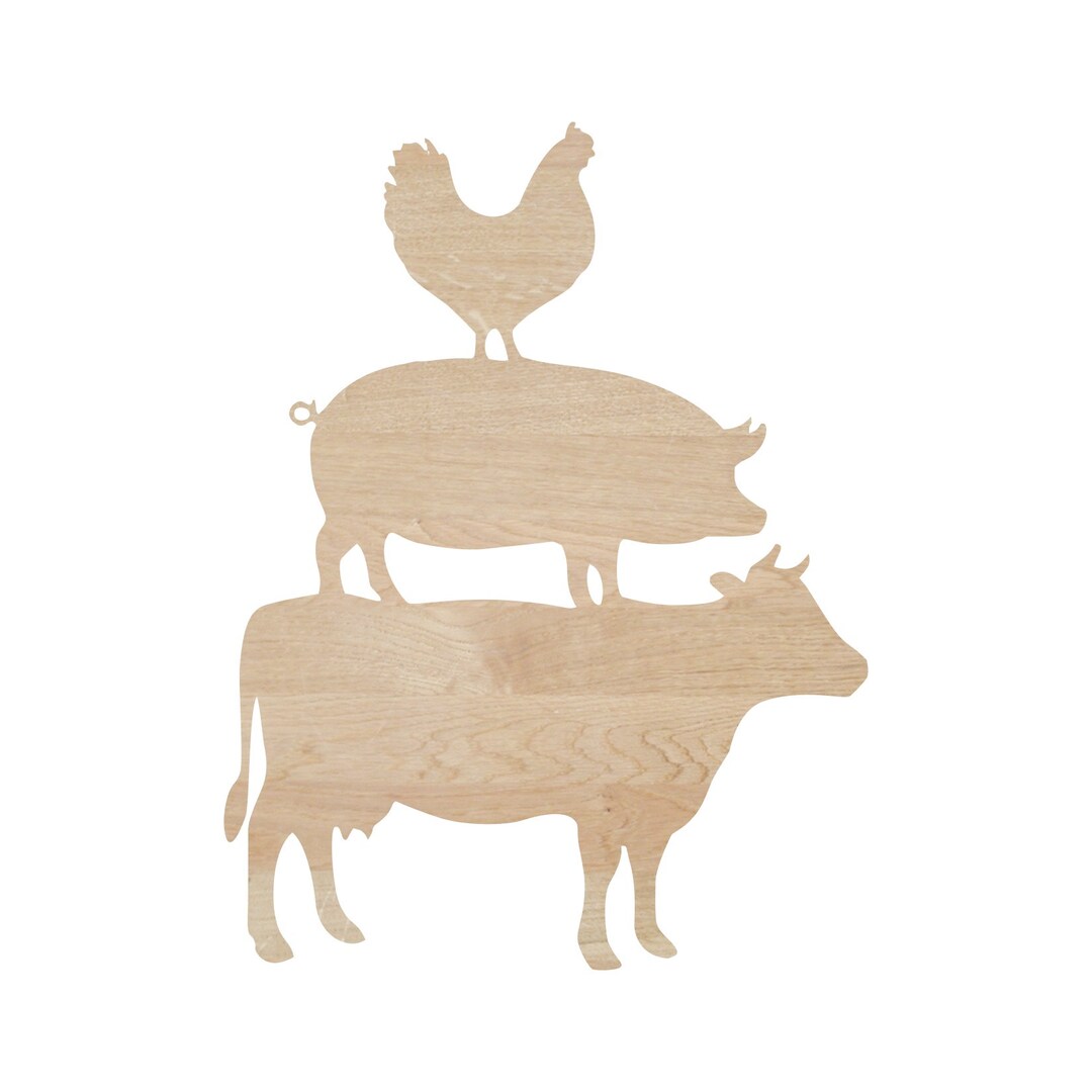 Farm Animals, Laser Cut, Unfinished Wood - Etsy
