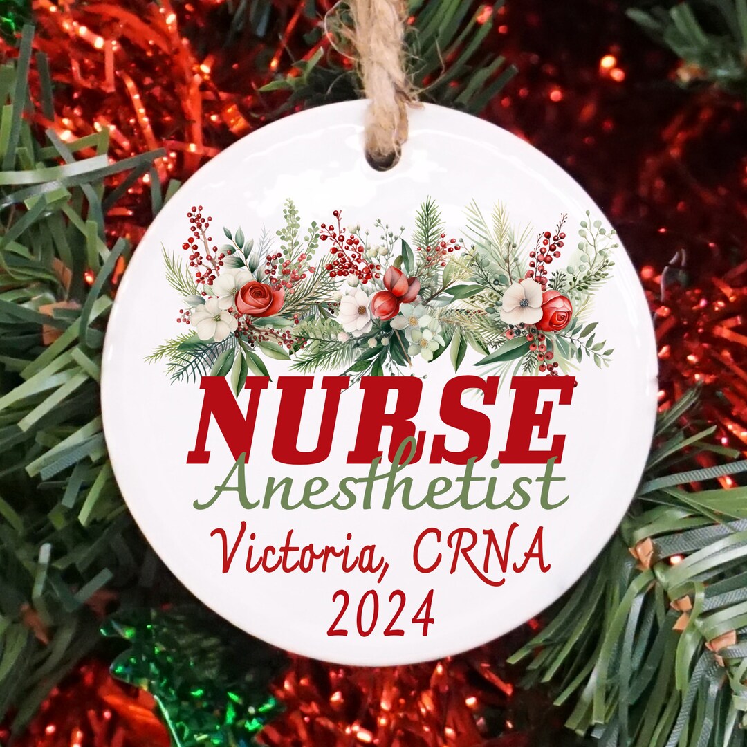 Personalized Nurse Anesthetist Christmas Ornament: Custom CRNA ...