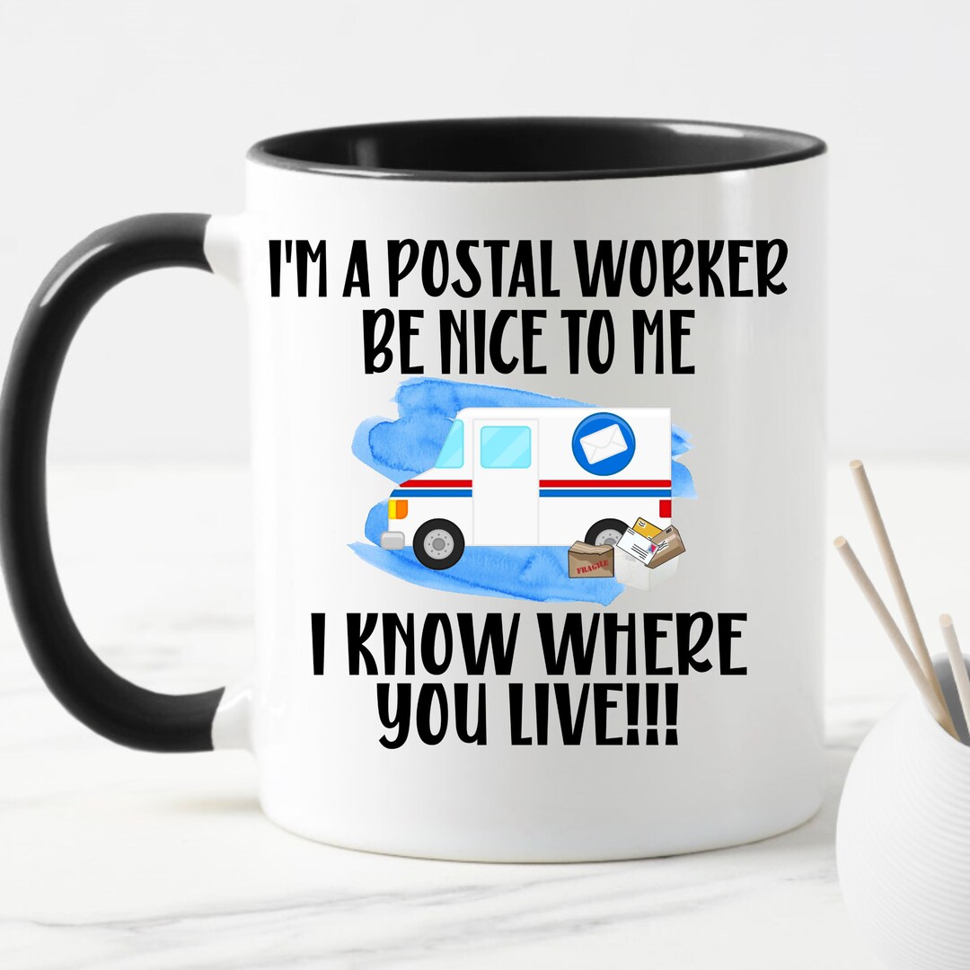 Funny Postal Worker Gift, USPS Coffee Mug, Mail Carrier Gift, Mail Man ...