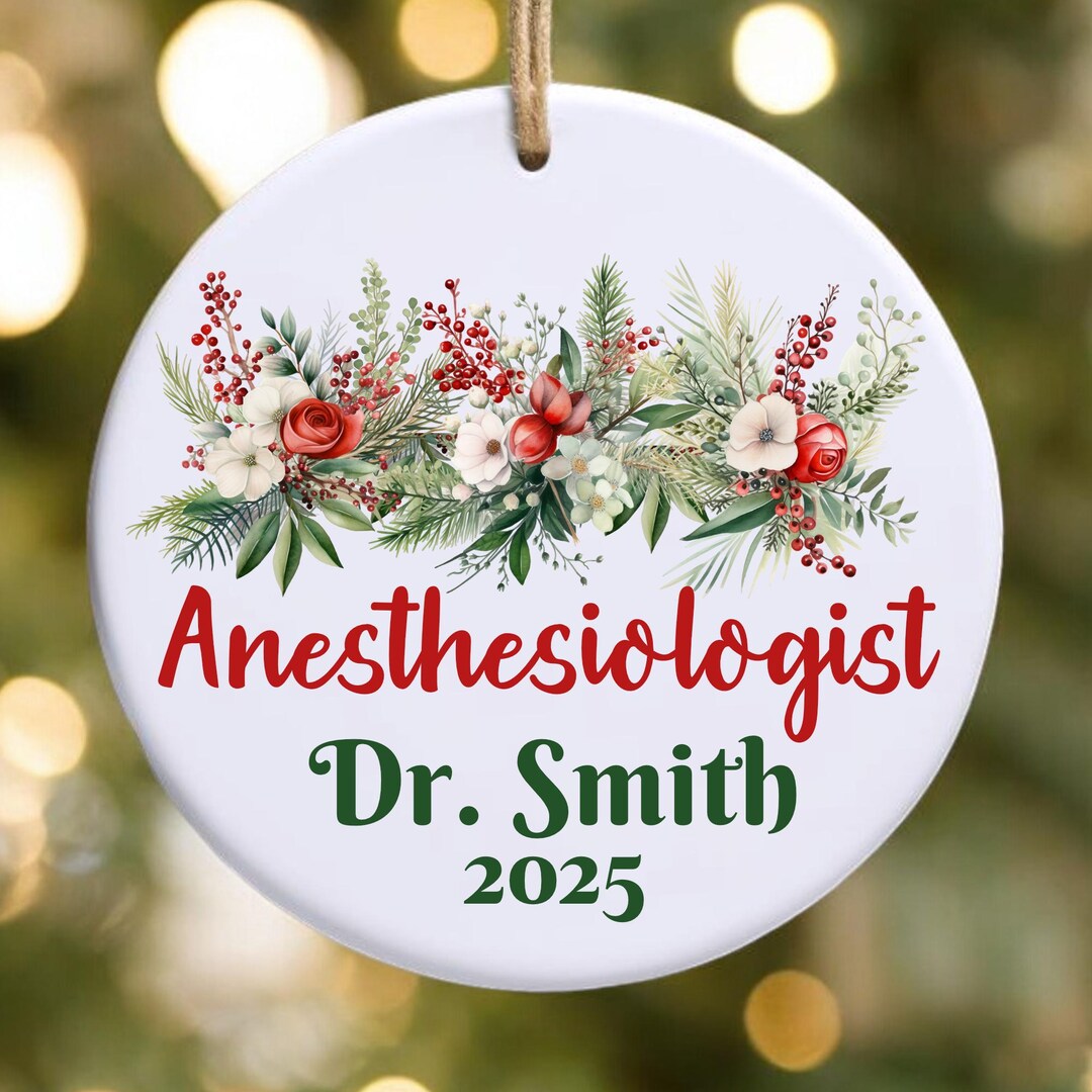 Personalized Anesthesiologist Christmas Ornament: Custom Anesthesia ...