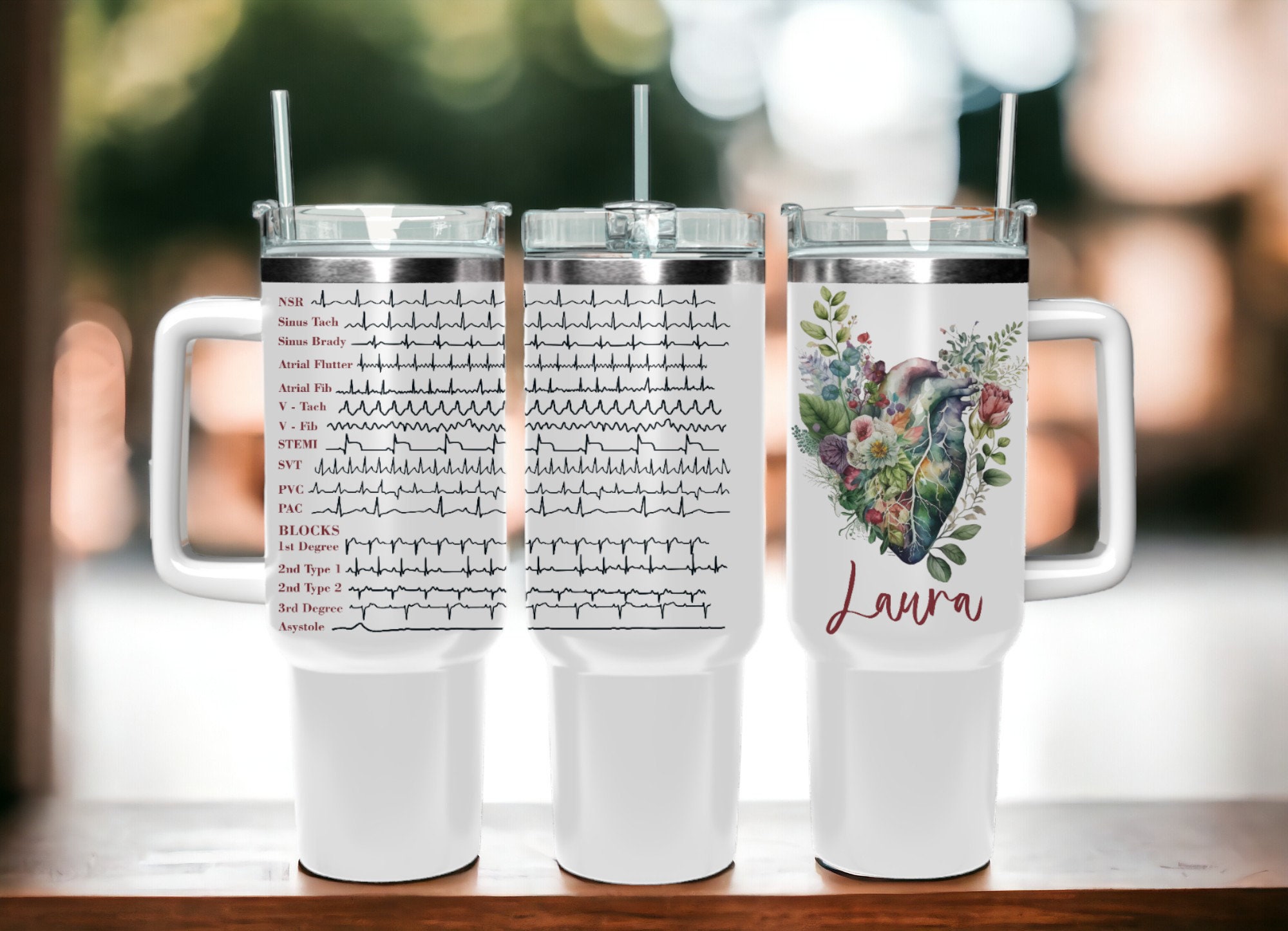 EKG Rhythms Acls Cardiac Tumbler, CVICU, CCU Telemetry Nurse Gift ...