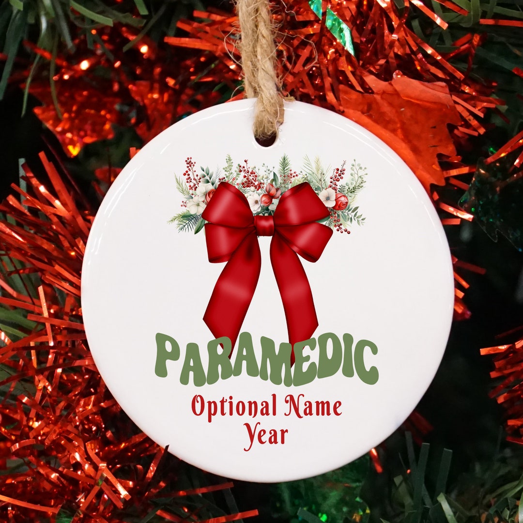 Paramedic Christmas Ornament Custom Paramedic Christmas Gift - Etsy