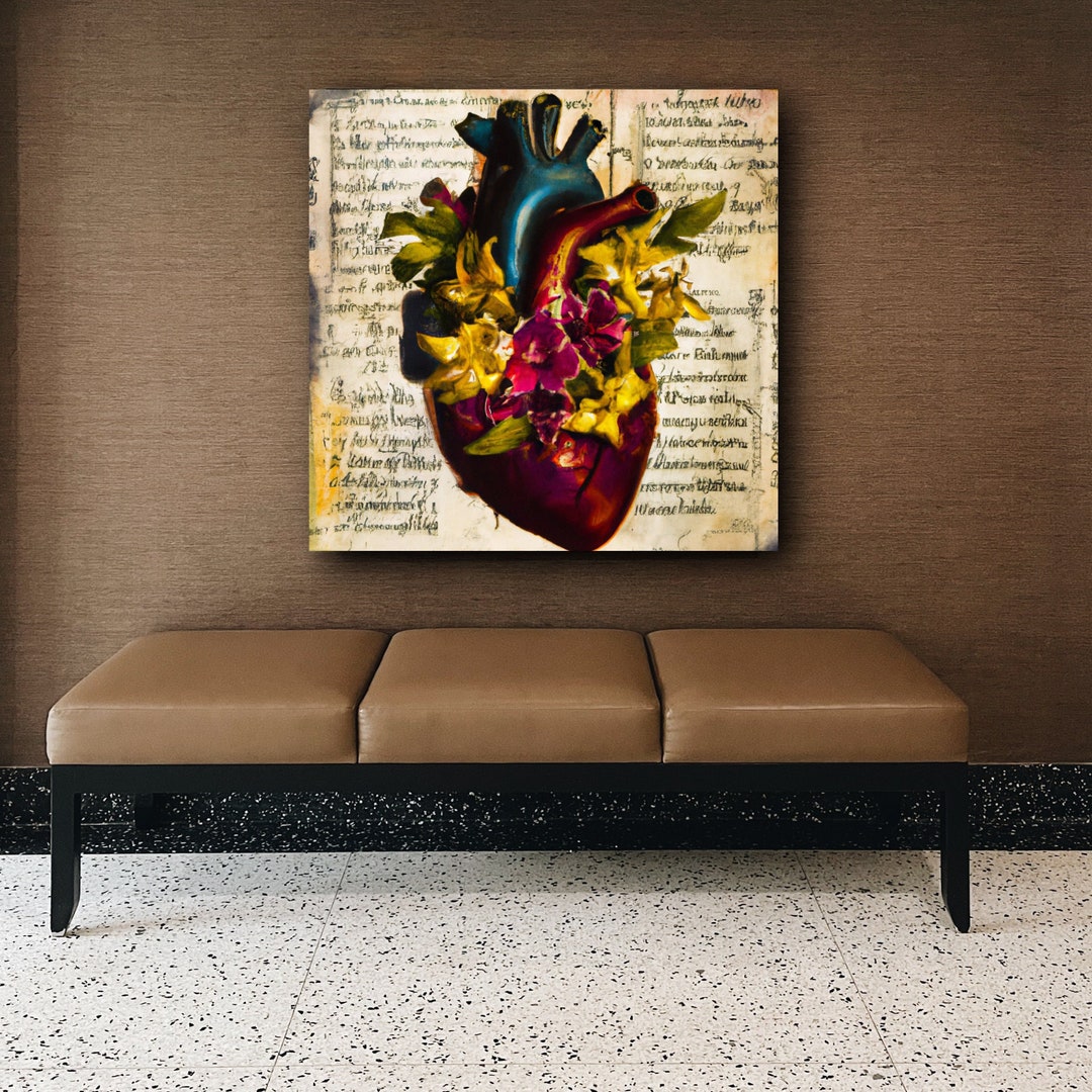 Heart Anatomy Canvas Prints, Medical Doctors Office Art, Heart Anatomy ...