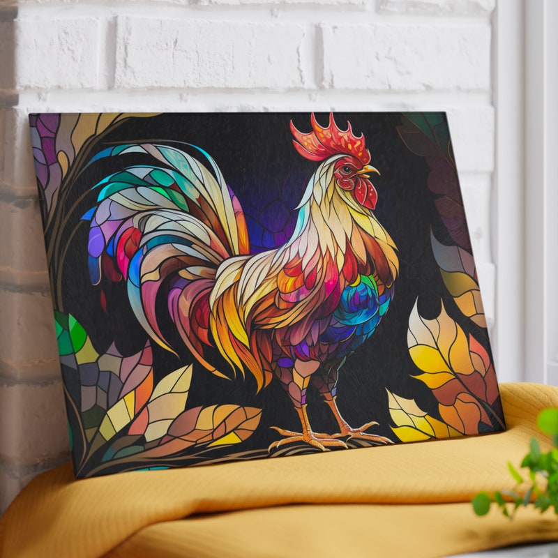 Chicken Glass Cutting Board - Etsy