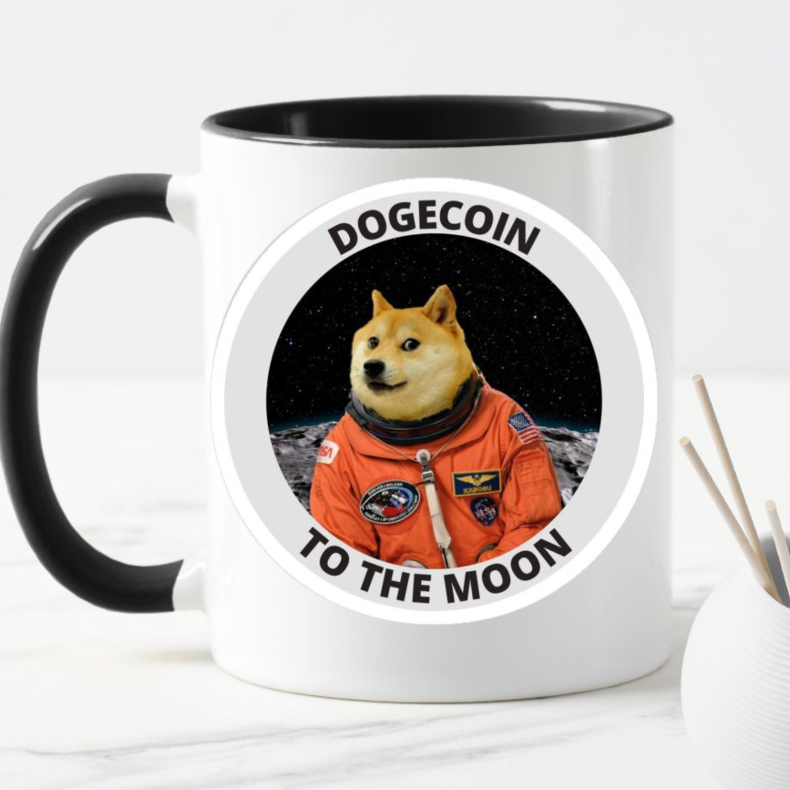 Dogecoin Mug Dogecoin to the Moon Hold Doge Doge Gift | Etsy