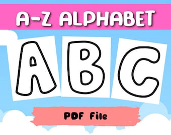 ABC Alphabet Uppercase Letters Digital Download Printable - Etsy