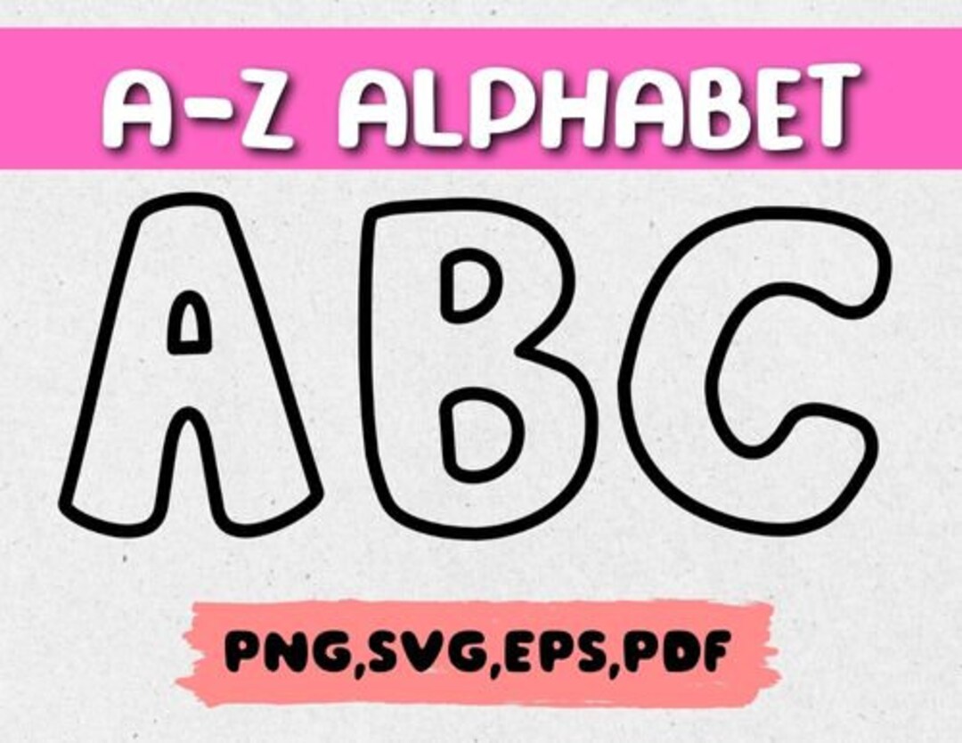 ABC Uppercase Letters A-Z,26 Pages, Png, and Svg Alphabet Files for ...