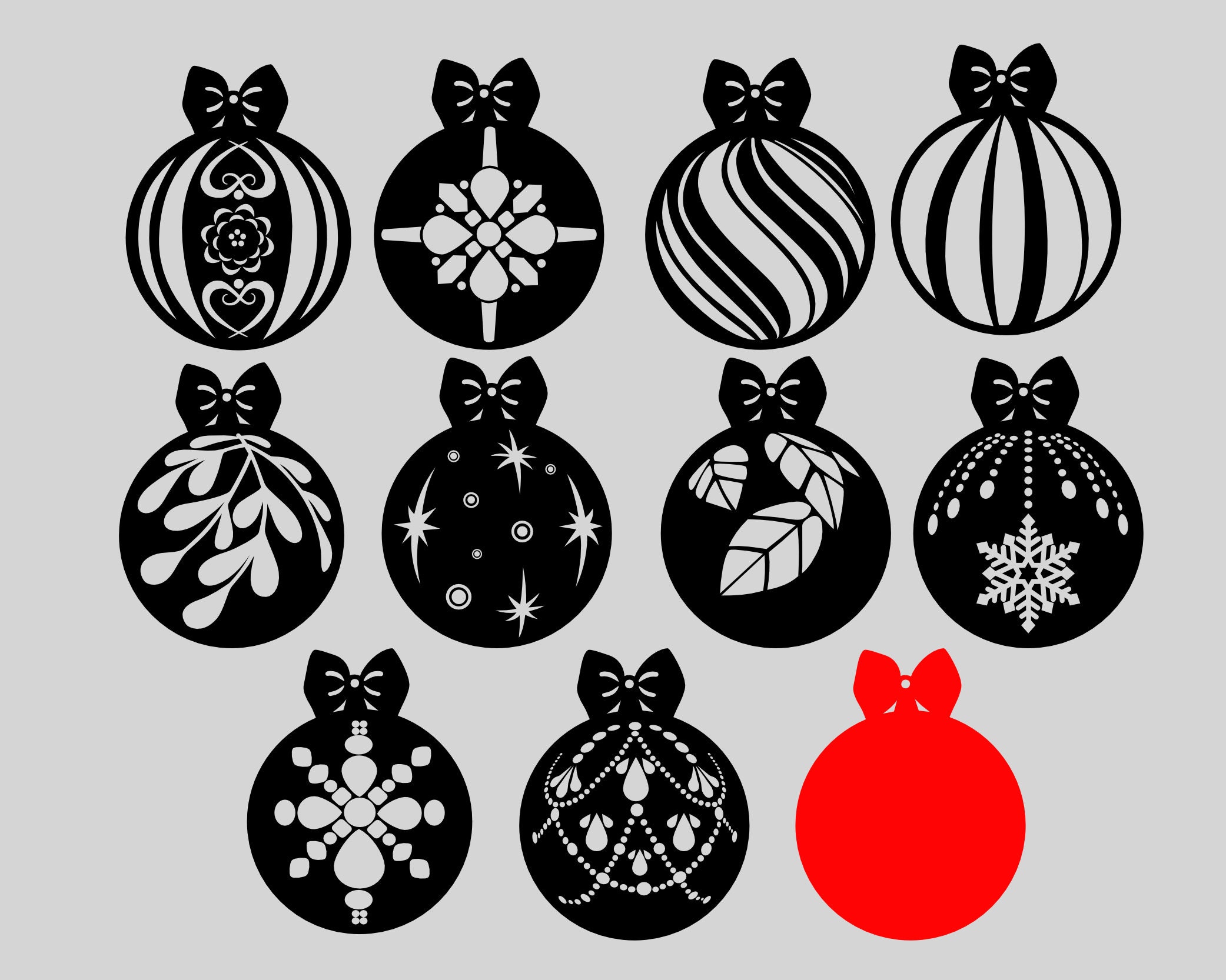 Christmas Balls Svg, Bundle, Christmas Decorations, Ornaments SVG Cut ...