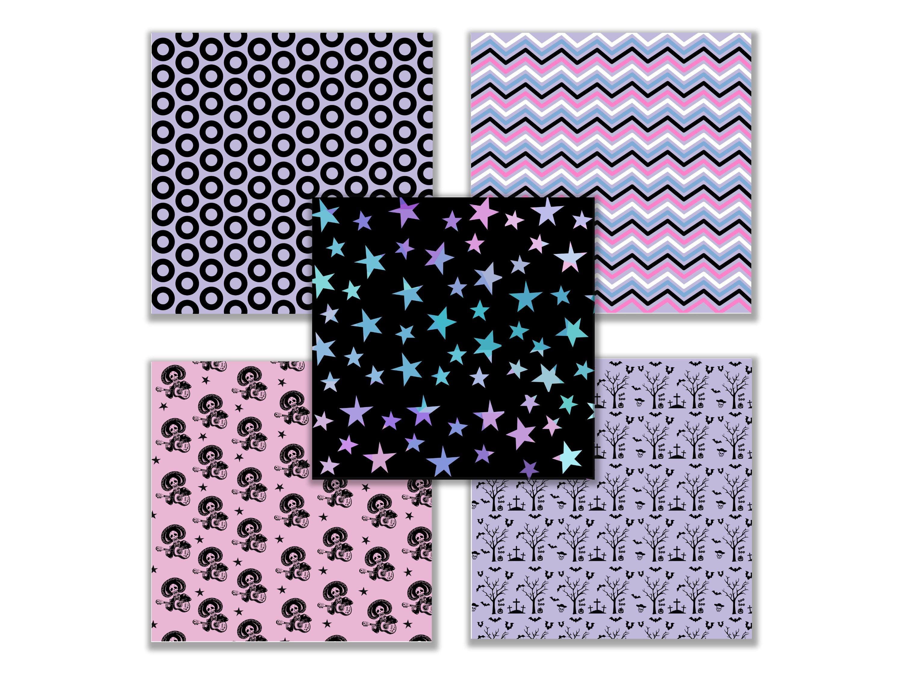 Pink & Purple Halloween Digital Paper Pack, Trick or Treat With ...