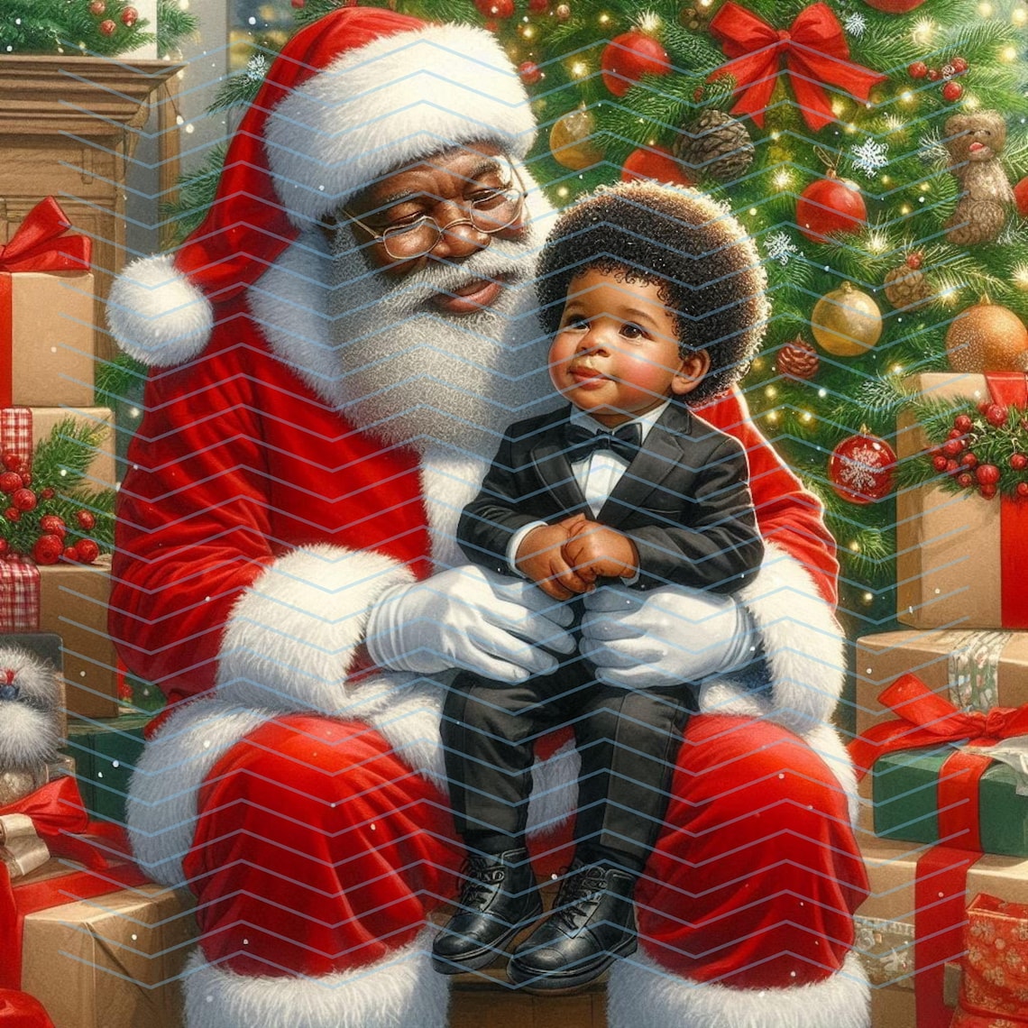 African American Santa, Black Santa, Christmas Png Designs - Etsy
