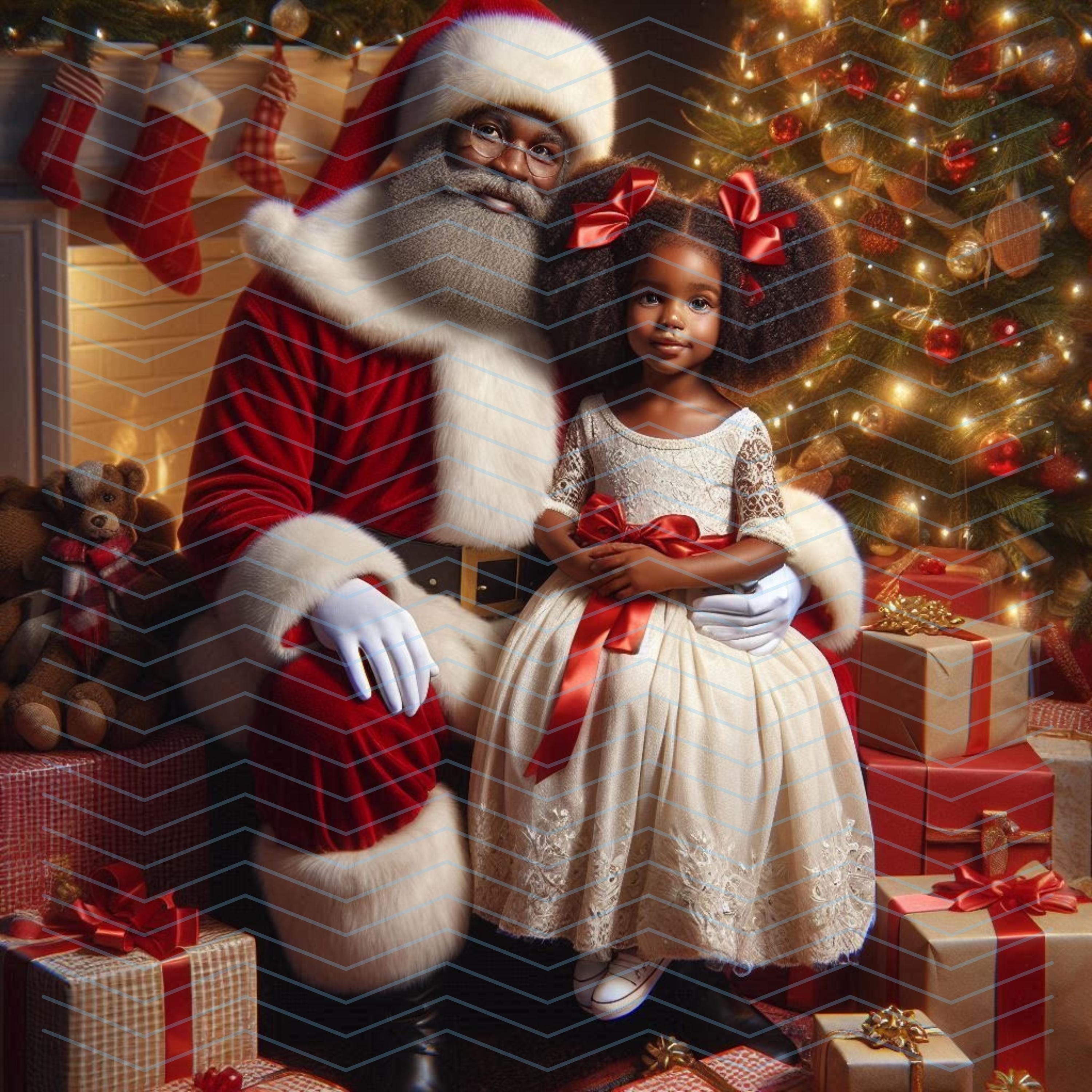 African American Santa, Black Santa, Christmas Png Designs - Etsy