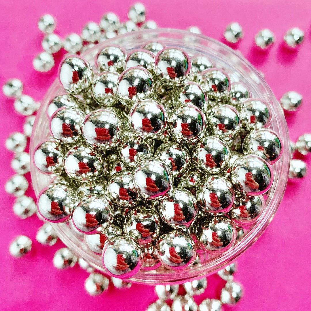 10mm Metallic Silver Chocolate Balls Metallic Silver Sprinkles Cake ...