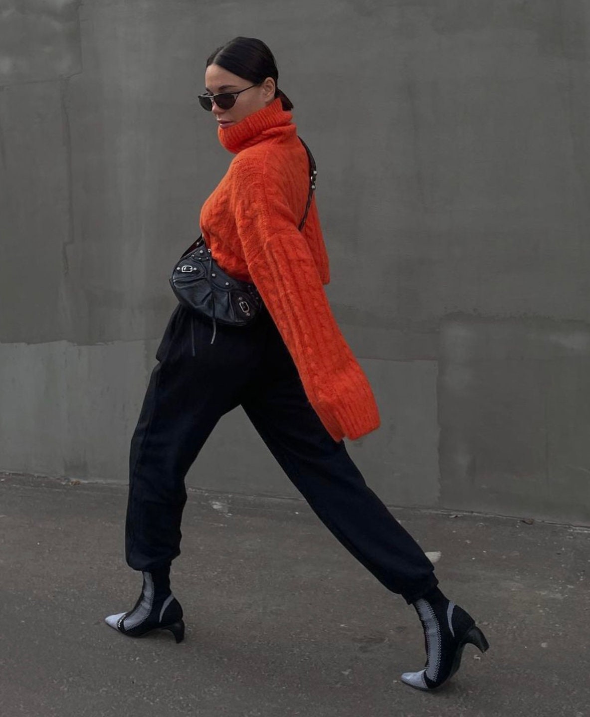 Cozy Sweater for Fall in Orange Color Woman Cozy Turtle Neck - Etsy