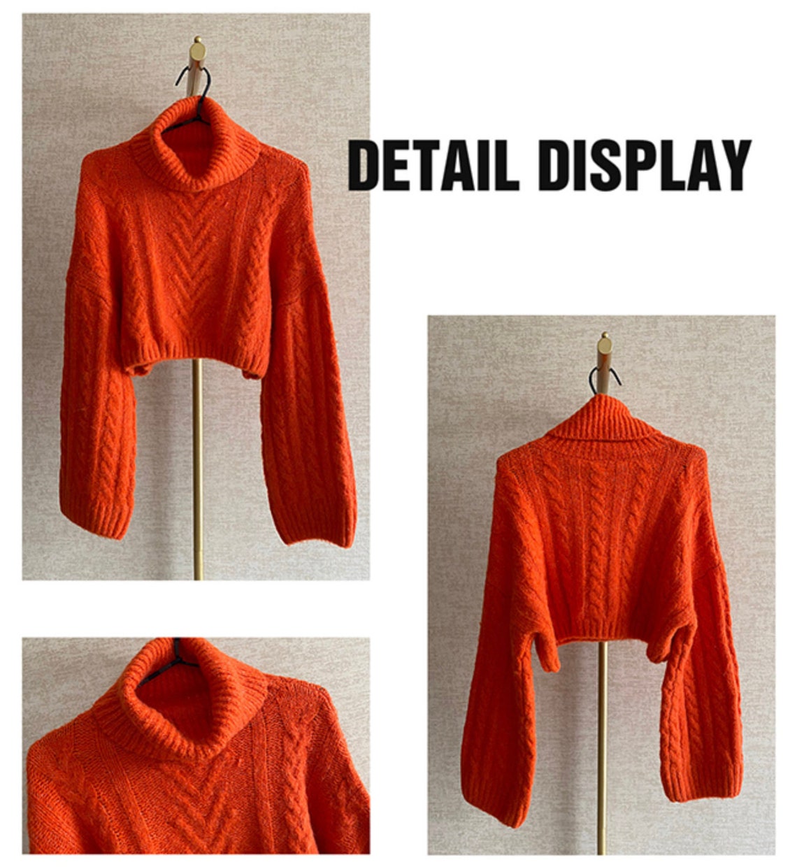 Cozy Sweater for Fall in Orange Color Woman Cozy Turtle Neck - Etsy