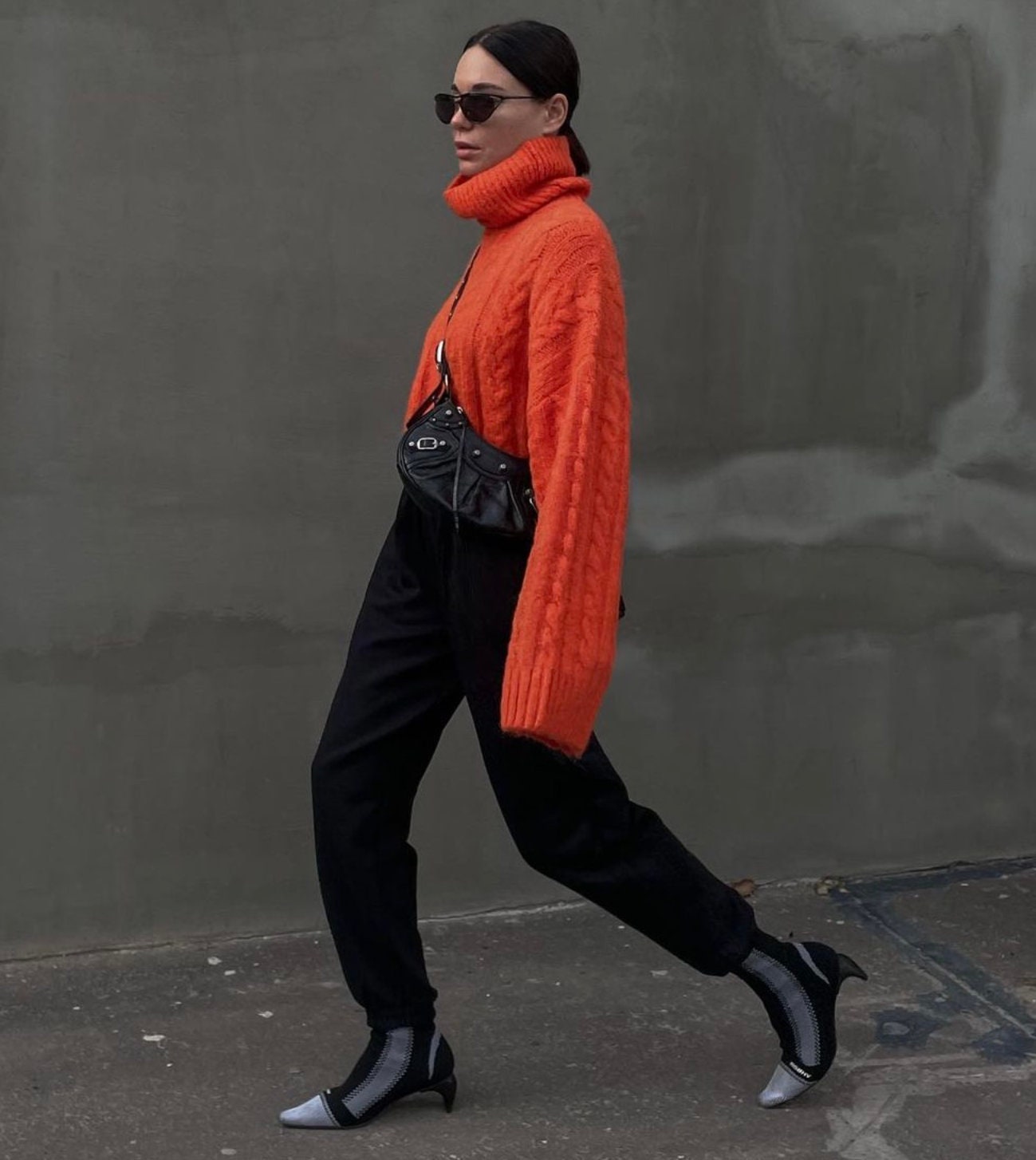 Cozy Sweater for Fall in Orange Color Woman Cozy Turtle Neck - Etsy