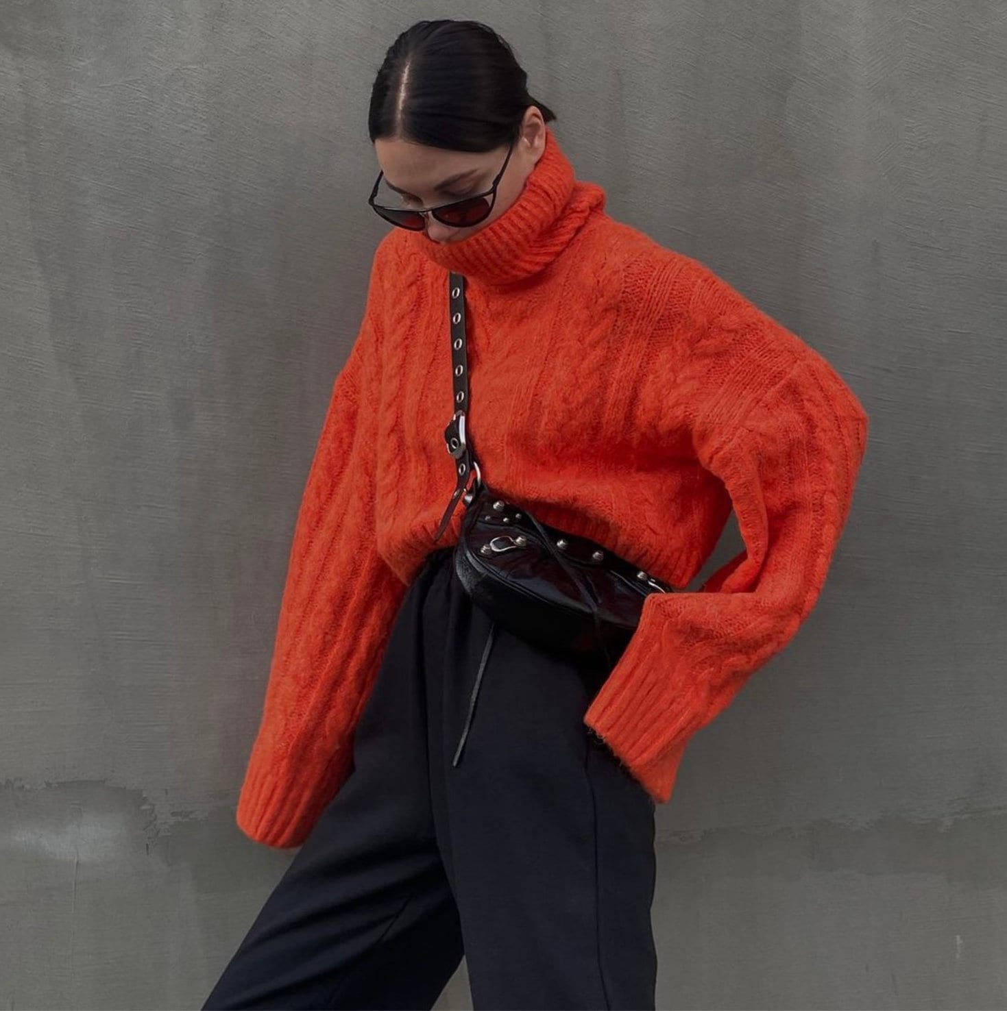 Cozy Sweater for Fall in Orange Color Woman Cozy Turtle Neck - Etsy