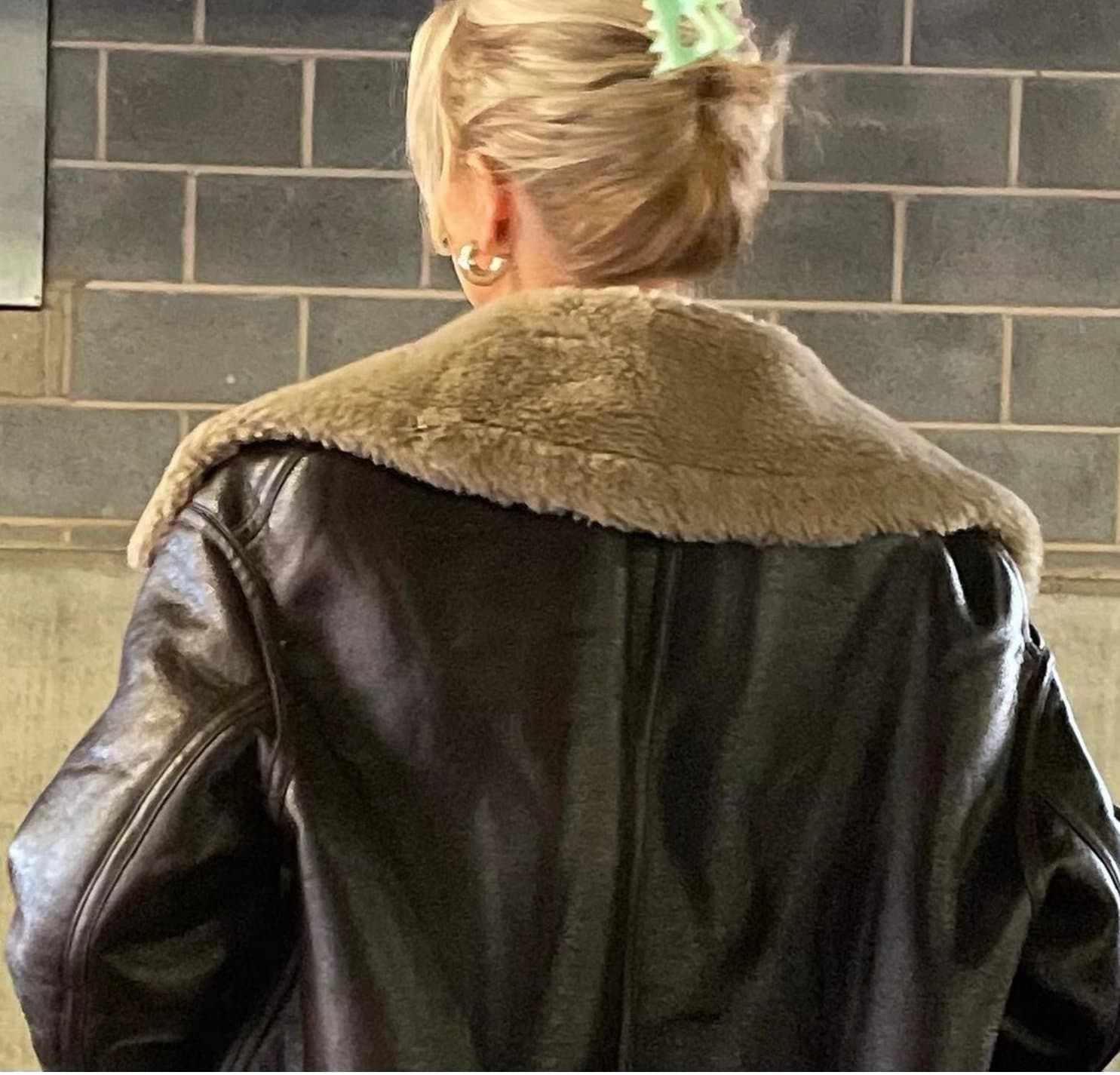 Woman Faux Leather Sherpa Lined Jacket in Coffee Color Vegan - Etsy Woman Faux Leather Sherpa Lined Jacket in Coffee Color Vegan - Etsy