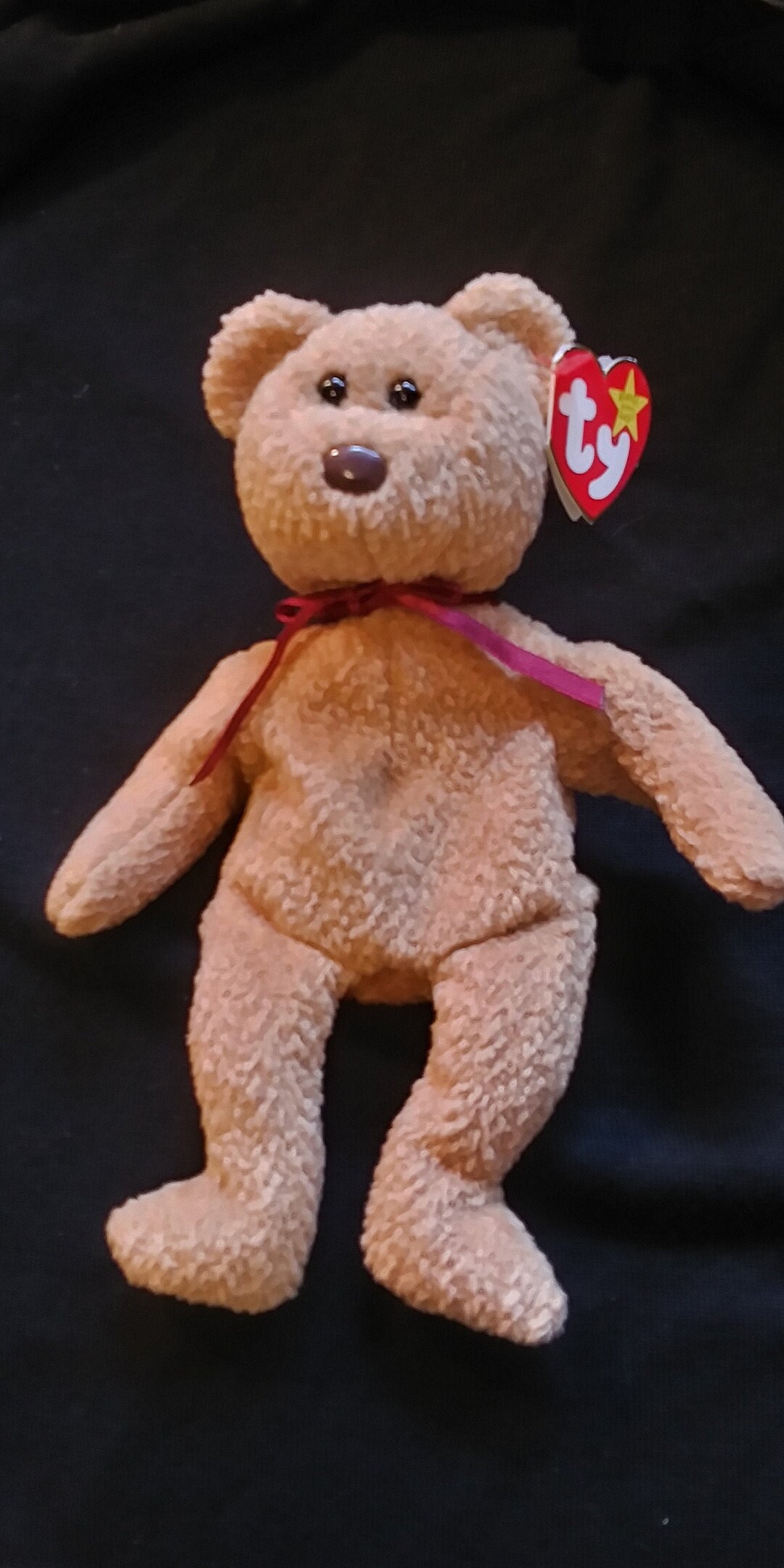Curly TY Beanie Bear - Etsy