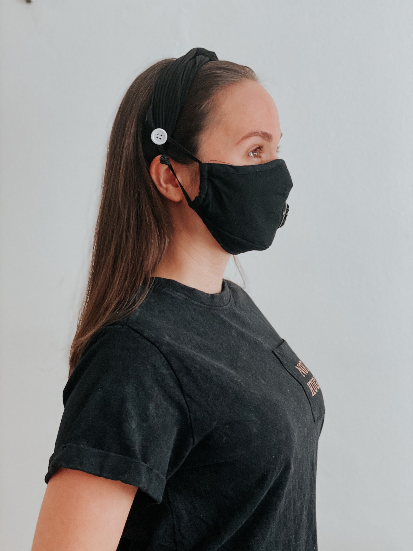 Headband With Buttons / Mask Headband / Nurse Mask Headband / - Etsy