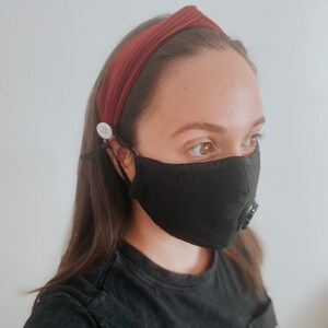 Headband With Buttons / Mask Headband / Nurse Mask Headband / Elastic ...