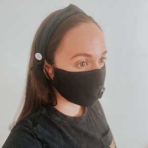 Headband With Buttons / Mask Headband / Nurse Mask Headband / Elastic ...