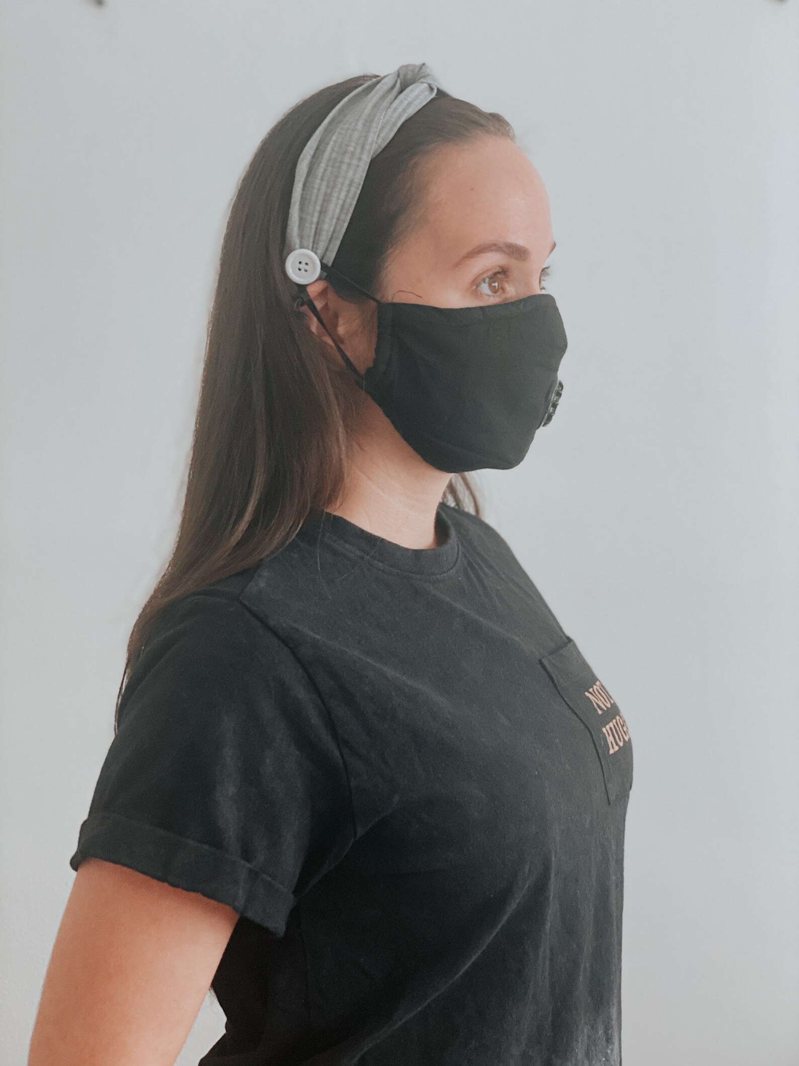Headband With Buttons / Mask Headband / Nurse Mask Headband / - Etsy